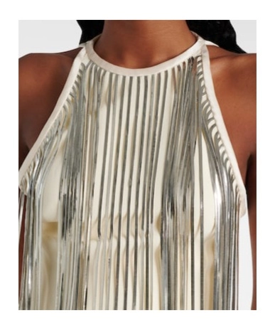 David Koma Chain-trimmed Crepe Gown