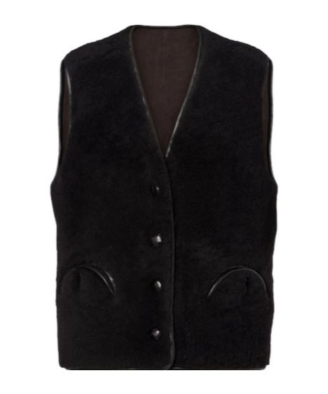 BLAZÉ MILANO Gliss Shearling Vest - Black