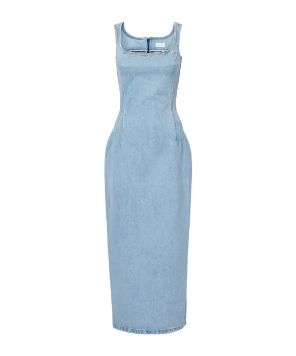 Magda Butrym Denim Midi Dress