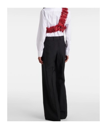 Comme Des Garçons Ruffled Floral Top