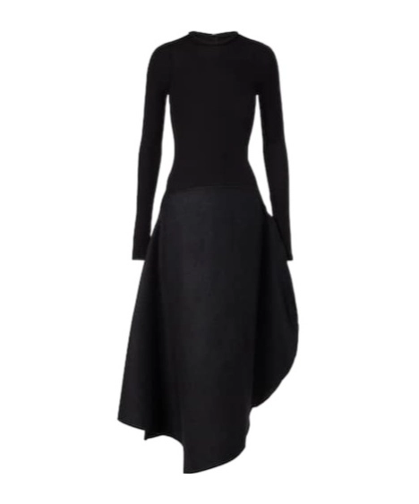 Victoria Beckham Asymmetrical Midi Dress