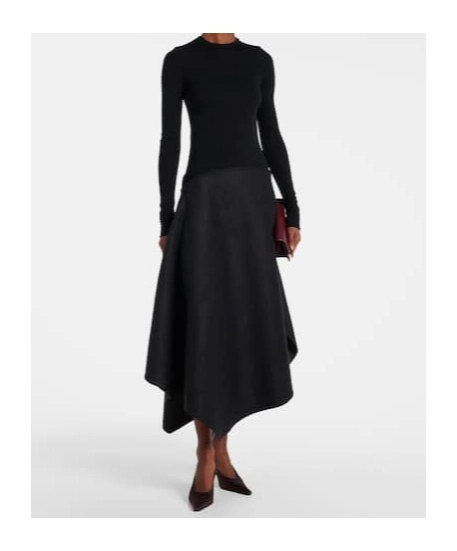 Victoria Beckham Asymmetrical Midi Dress