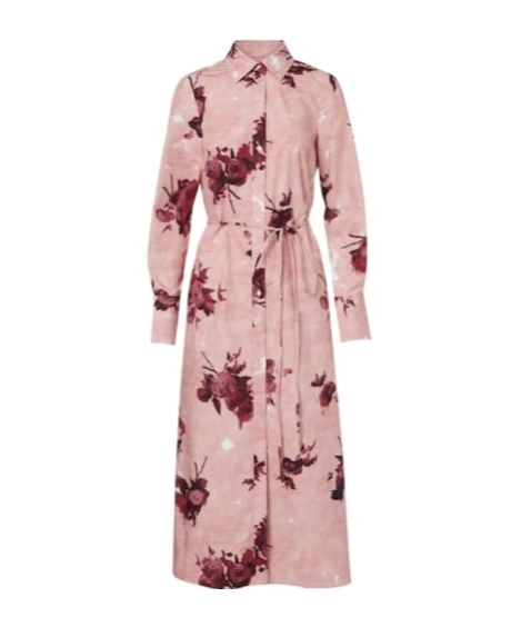 Erdem Floral Cotton Poplin Shirt Dress - Pink