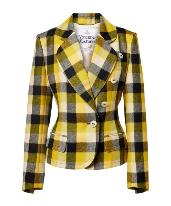 VIVIENNE WESTWOOD Georgia Checked Virgin Wool Blazer
