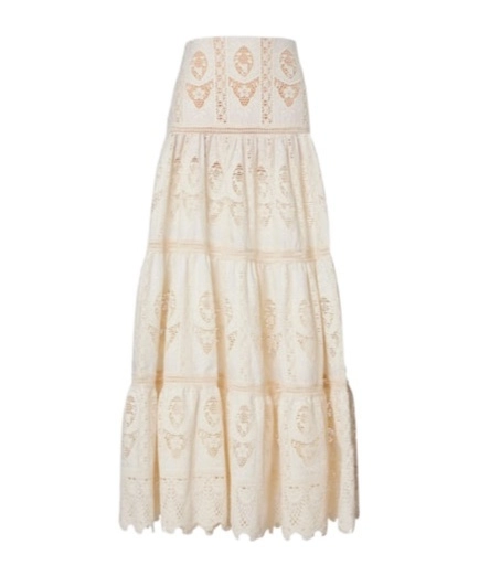 Johanna Ortiz Voile Maxi Skirt - White