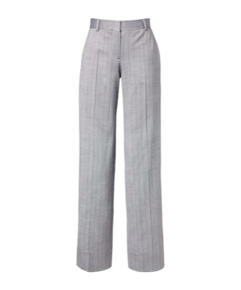 Stella McCartney Striped Wool Wide-leg Pants - Gray