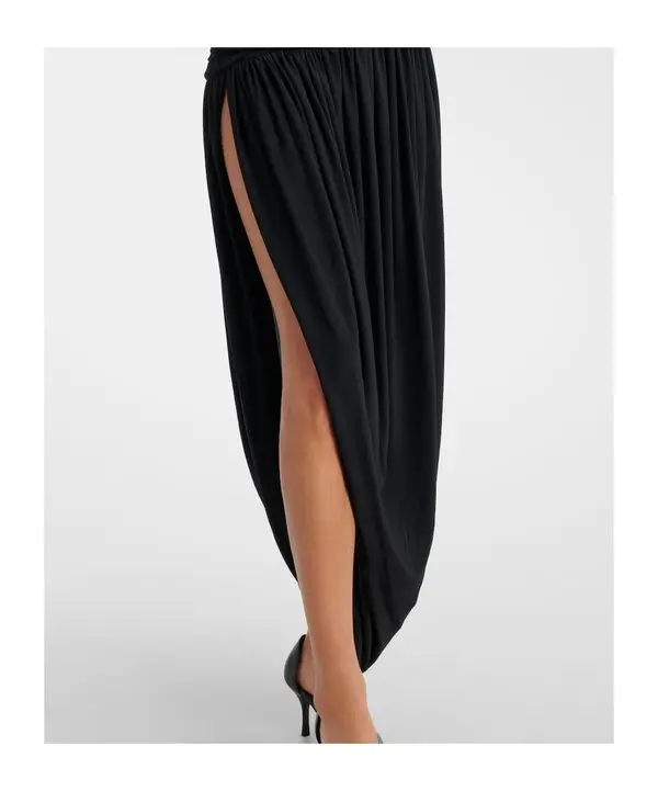 Magda Butrym Ruched Asymmetric Draped Midi Dress