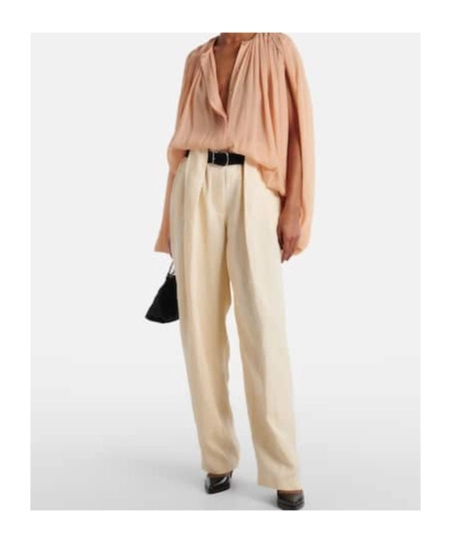 Stella McCartney Draped Silk Chiffon Blouse