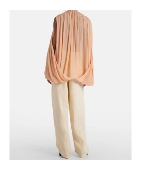 Stella McCartney Draped Silk Chiffon Blouse
