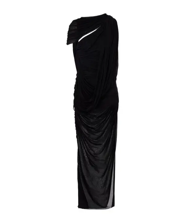 MUGLER Draped Back Knit Dress