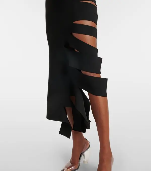 MUGLER Open-back One-shoulder Dress