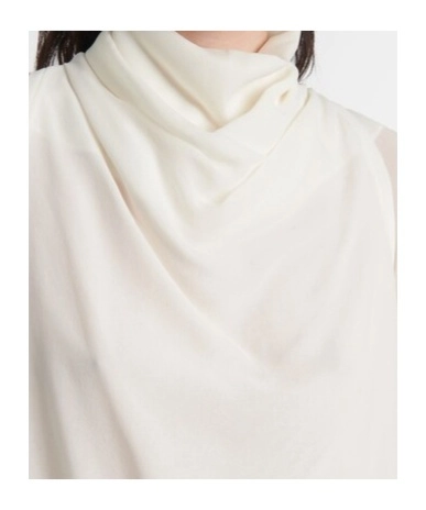 Altuzarra Cara Draped High-neck Silk Top