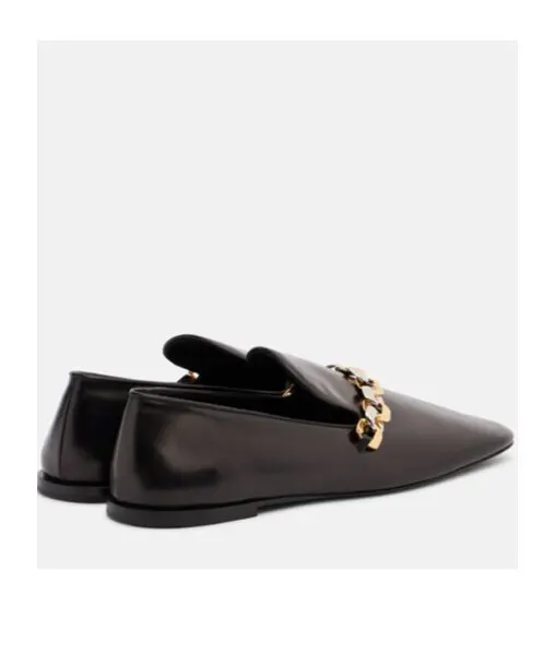 JIL SANDER Chain-detail Leather Loafers
