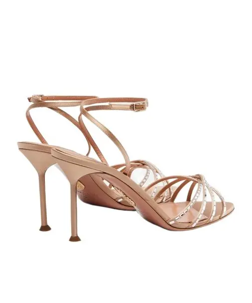 AQUAZZURA Embellished Satin Sandals