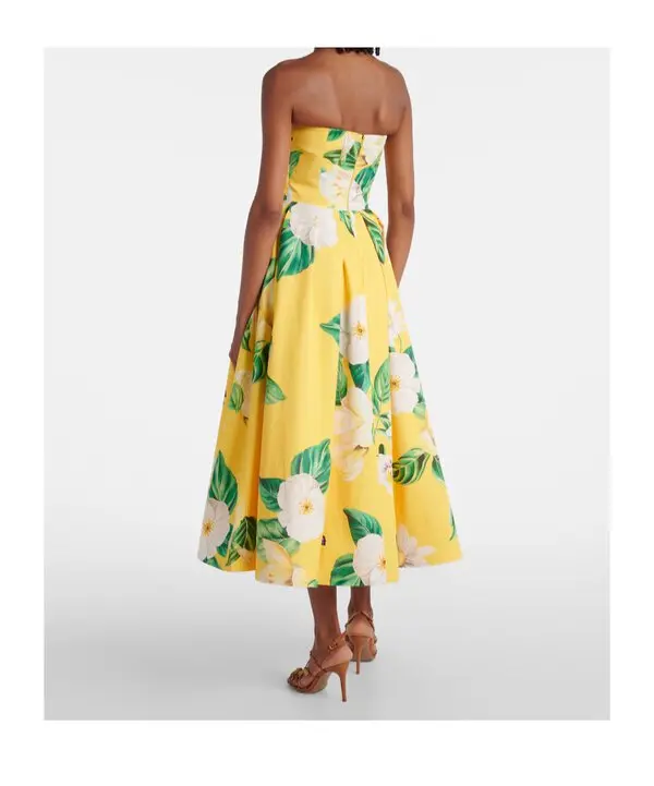 LEO Lynn Floral Cotton Bustier Dress