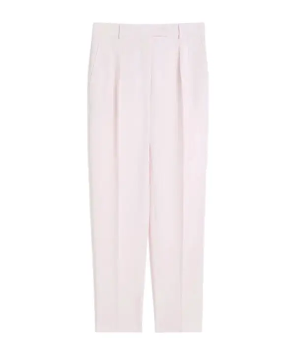 Max Mara Cady Pleated Trousers - Pink