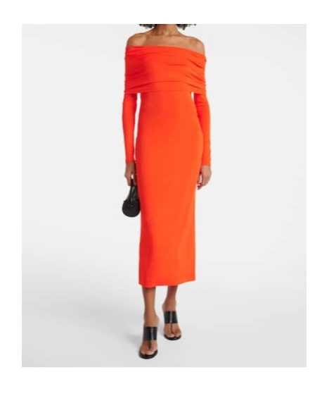 Ralph Lauren Off-shoulder Maxi Dress With Cutout Back - Red