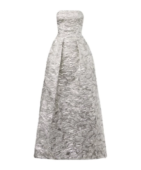 Monique Lhuillier Jacquard Bustier Gown