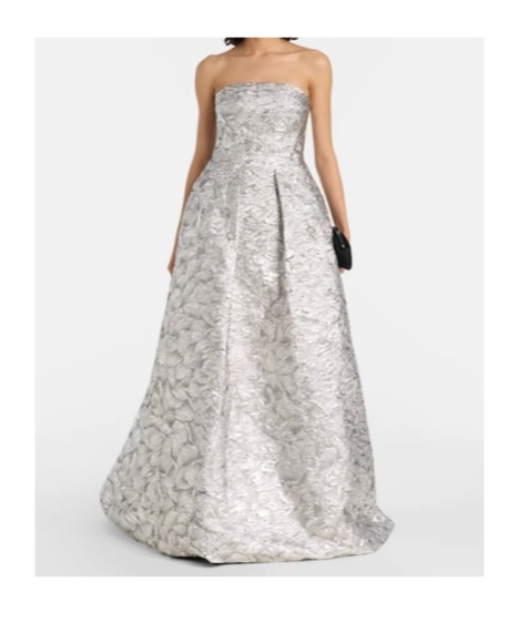 Monique Lhuillier Jacquard Bustier Gown