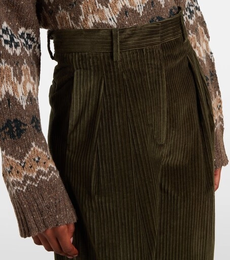 Altuzarra Dash Cotton Corduroy Barrel-leg Pants - Black