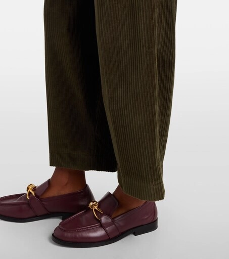 Altuzarra Dash Cotton Corduroy Barrel-leg Pants - Black