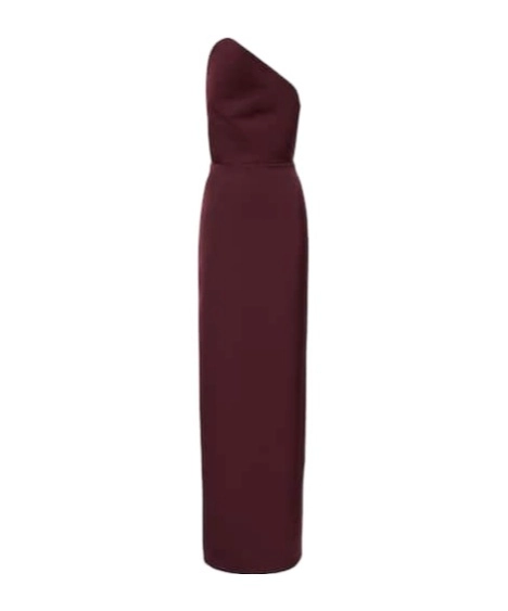 David Koma Asymmetric Satin Gown