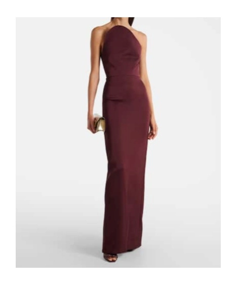 David Koma Asymmetric Satin Gown