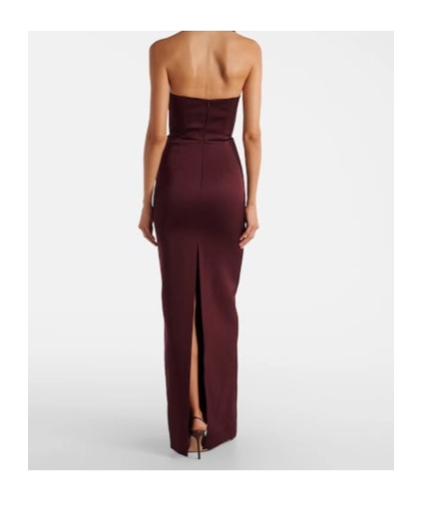 David Koma Asymmetric Satin Gown
