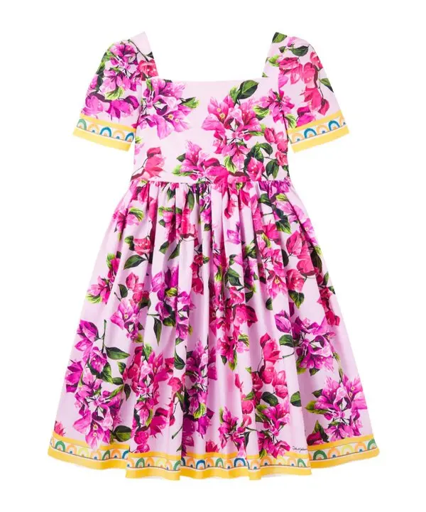 Dolce & Gabbana Taormina Floral Cotton Dress - Pink