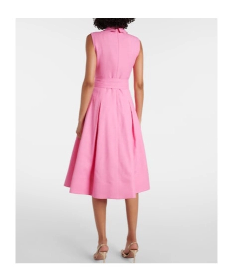 Carolina Herrera Belted Twill Midi Dress