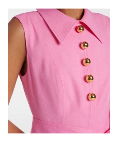 Carolina Herrera Belted Twill Midi Dress
