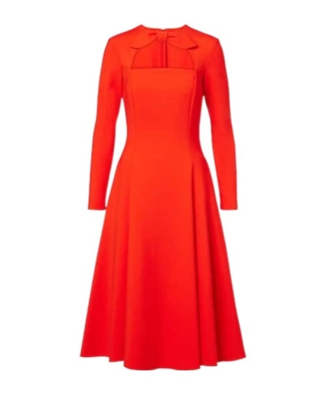 Oscar De La Renta Cutout Wool-blend Cocktail Dress