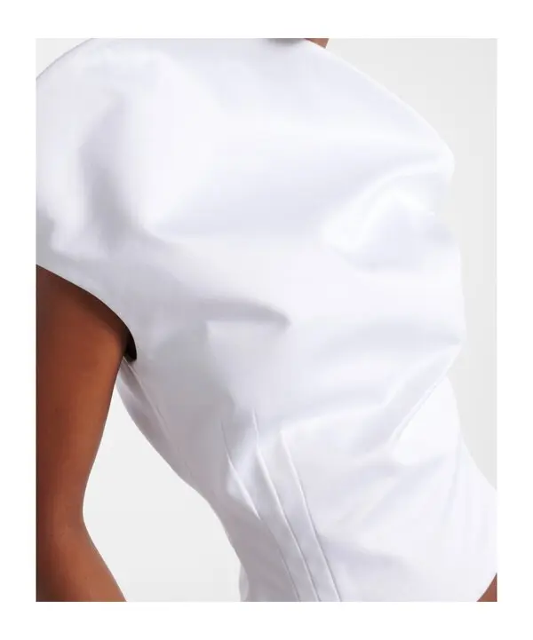 Magda Butrym Asymmetric Cotton Bustier Top
