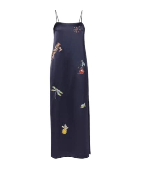 ALEMAIS Spaghetti Strap Midi Dress