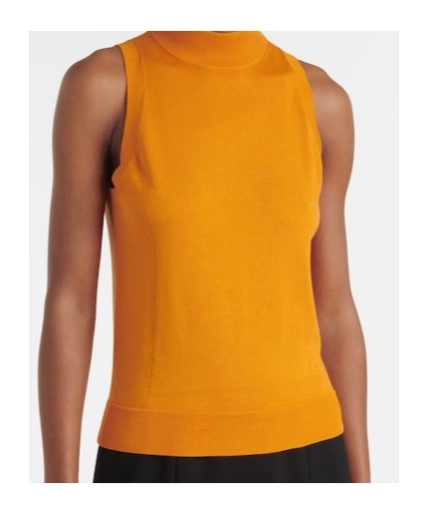 Carolina Herrera Knitted Silk And Cotton Turtleneck Top