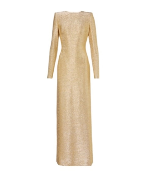 Oscar De La Renta Lamé Gown - Nude