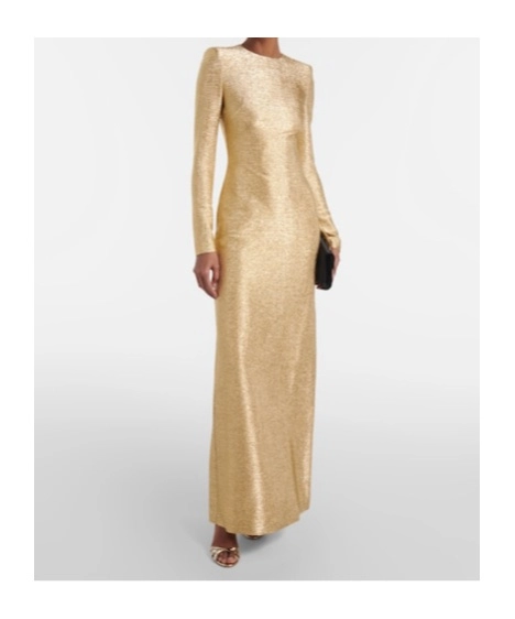 Oscar De La Renta Lamé Gown - Nude