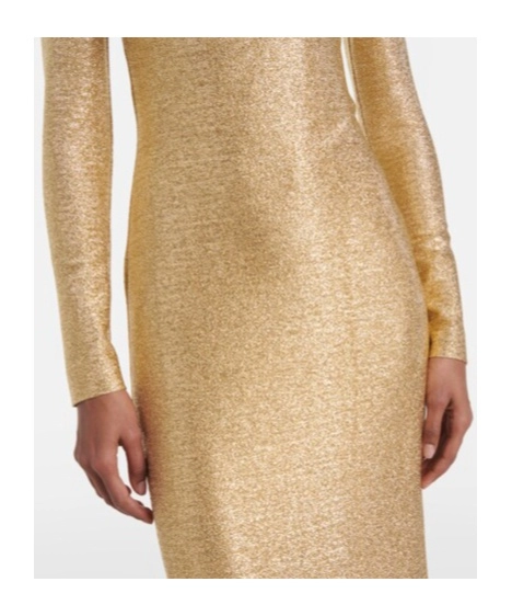 Oscar De La Renta Lamé Gown - Nude