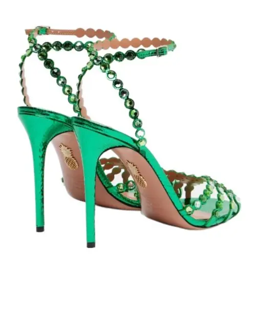 AQUAZZURA Embellished Stiletto Heeled Sandals
