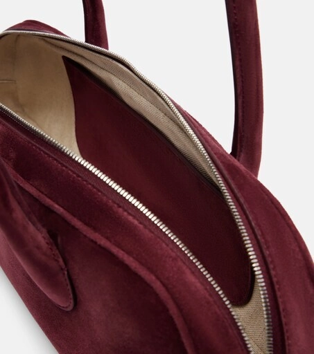 Magda Butrym Brigitte Suede Shoulder Bag With Rose Detail