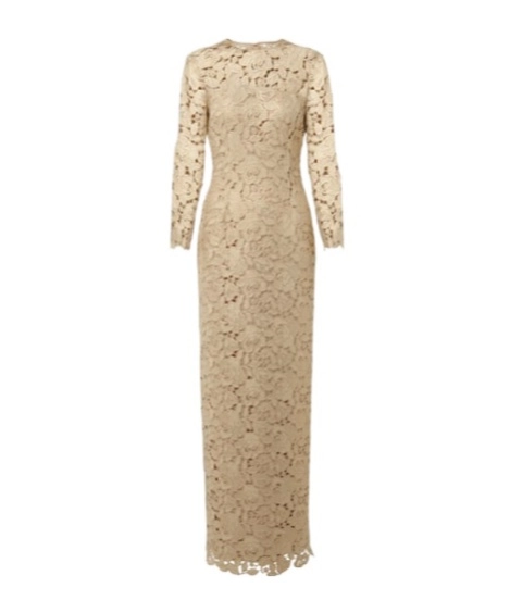 Oscar De La Renta Floral Lace Gown