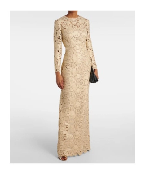 Oscar De La Renta Floral Lace Gown