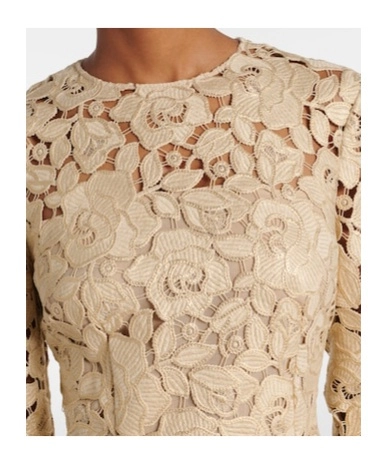 Oscar De La Renta Floral Lace Gown