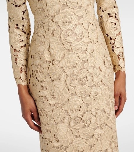 Oscar De La Renta Floral Lace Gown