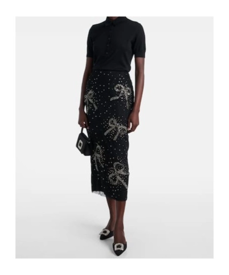 Carolina Herrera Silk And Cotton-blend Polo Shirt