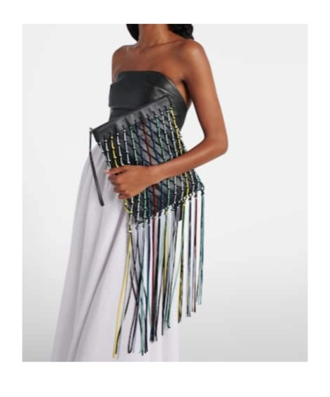 Gabriela Hearst Naila Fringed Leather Pouch