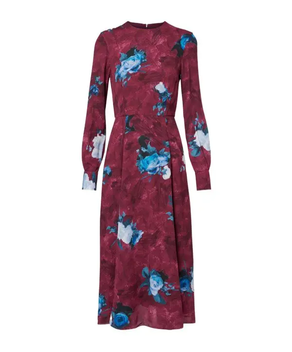 Erdem Floral Crêpe Midi Dress
