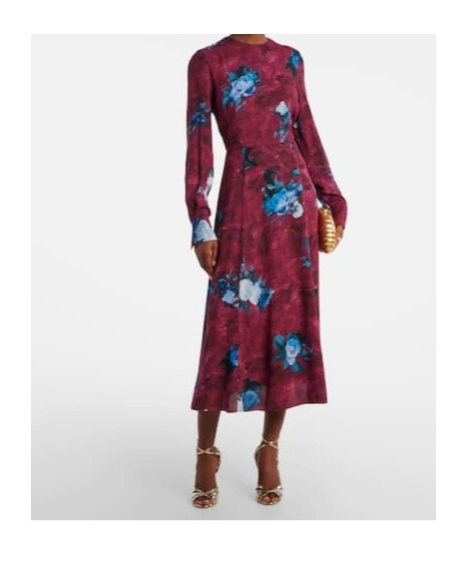 Erdem Floral Crêpe Midi Dress