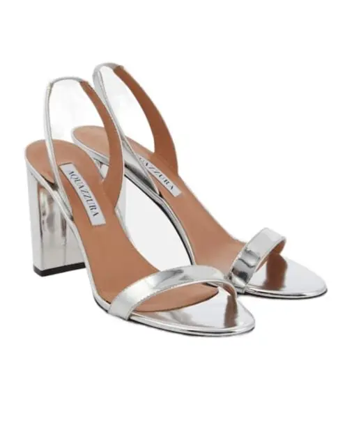AQUAZZURA Metallic High Heel Sandals