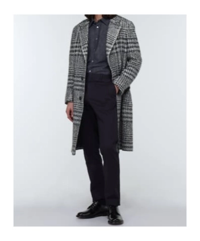 Kiton Checked Wool-blend Overcoat